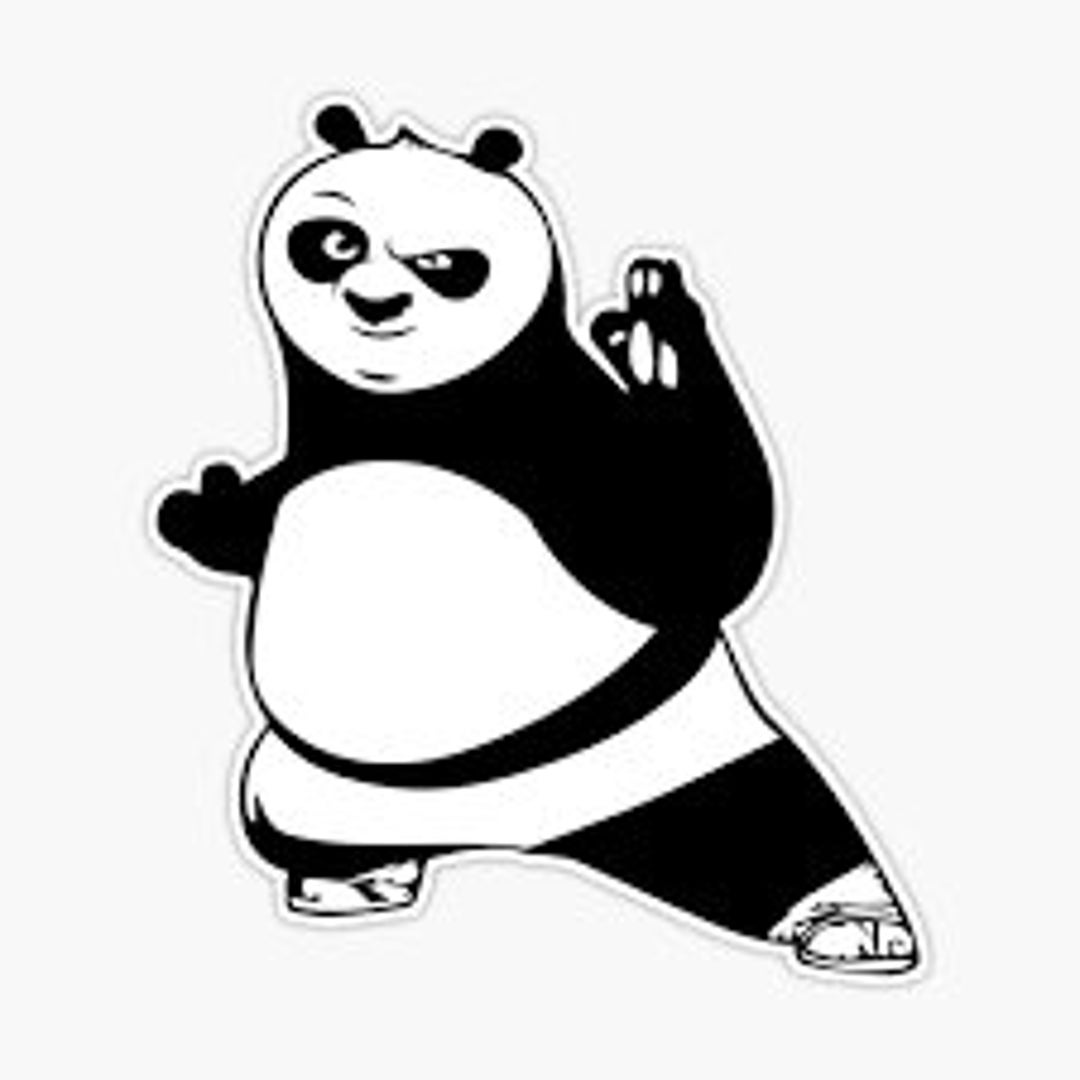 Custom Made Genuine Vinyl Stickers Decals 3 and 5 Kung Fu Panda ...