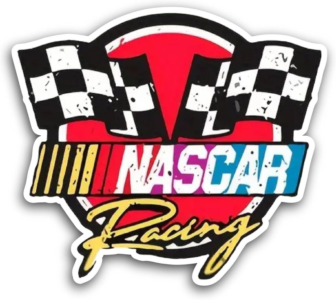 2 (pieces) 3" and 5" Nascar Racing Sticker, Waterproof Vinyl Decals for ...