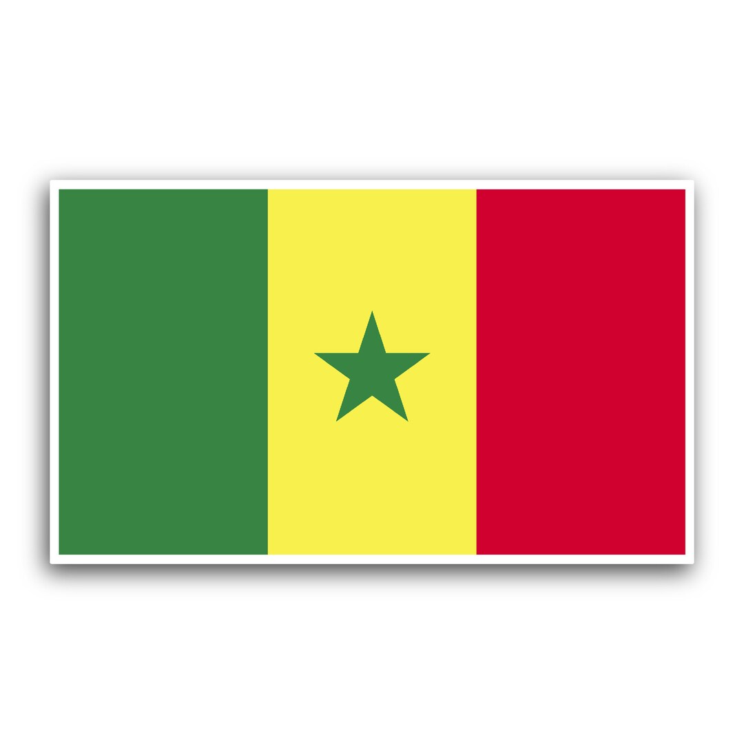 Custom Made Genuine Vinyl Stickers Decals 3 and 5 Senegal Flag ...