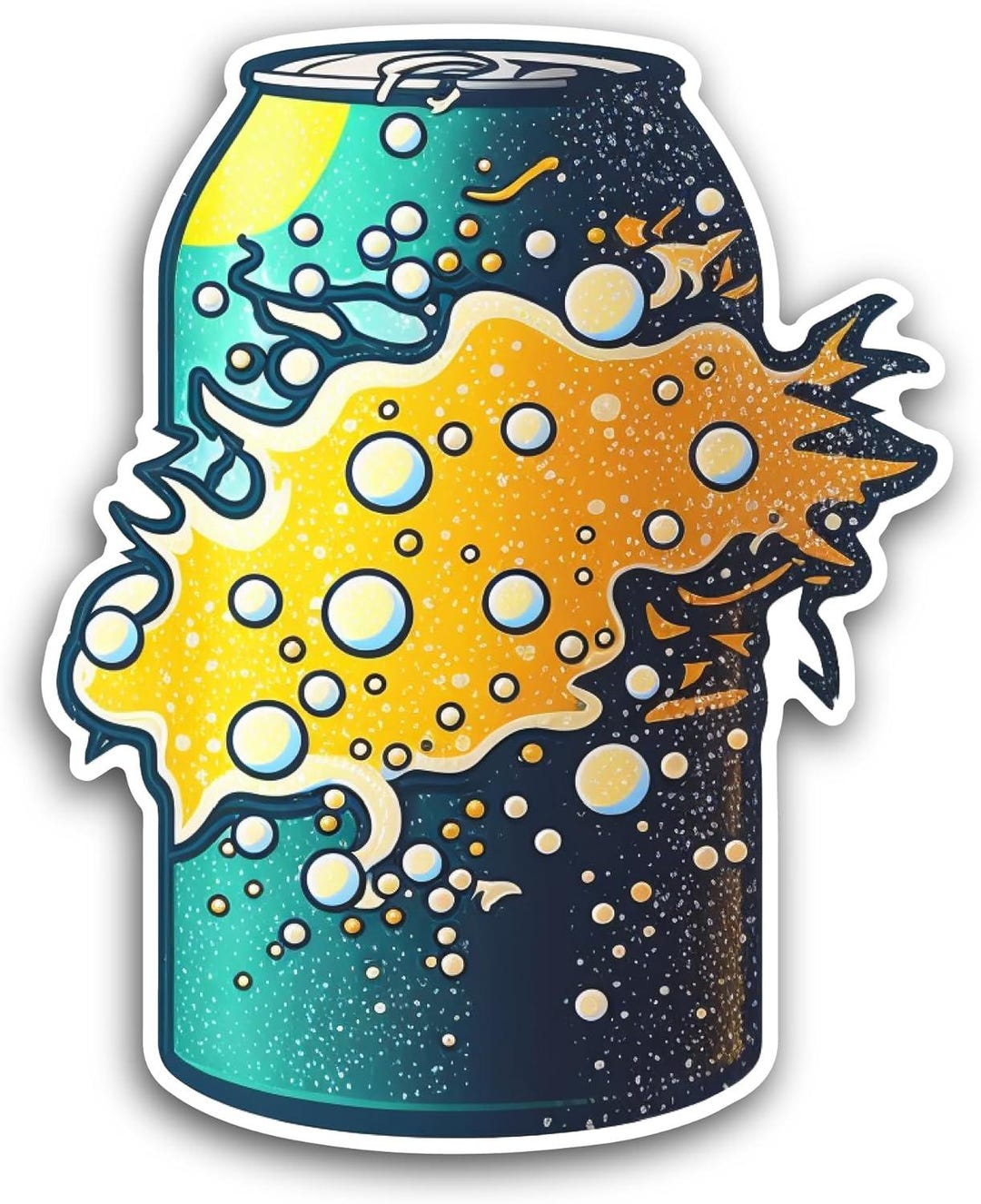 2 (pieces) 3" and 5" Beer Can Sticker, Waterproof Vinyl Decals for Many ...