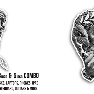 Custom Made Genuine Vinyl Stickers Decals 3" and 5" Zeus " Waterproof ...