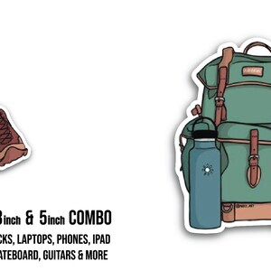 Custom Made Genuine Vinyl Stickers Decals 3 and 5 Backpack Sticker ...