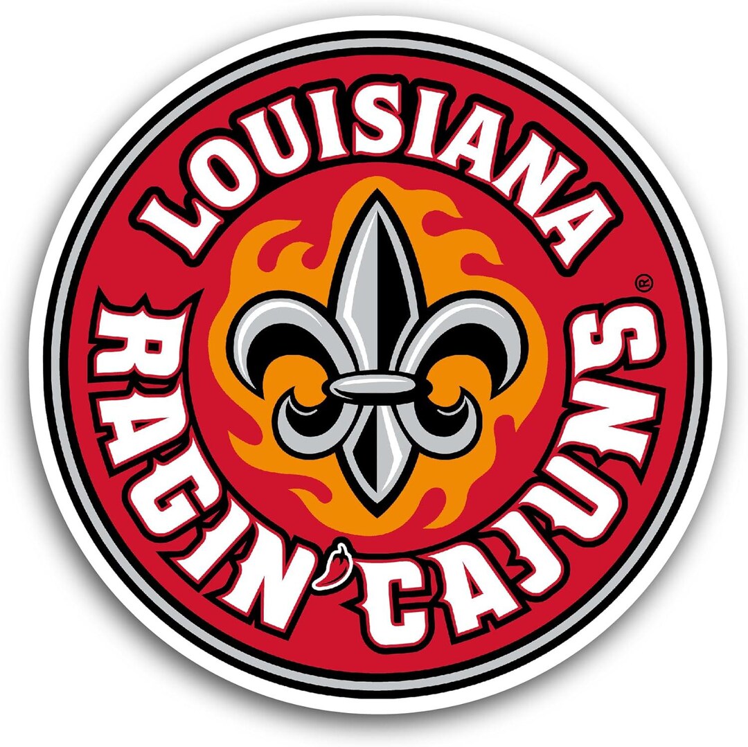 2 (pieces) 3" and 5" L0uisiana Ragin Cajuns Sticker, Waterproof Vinyl ...