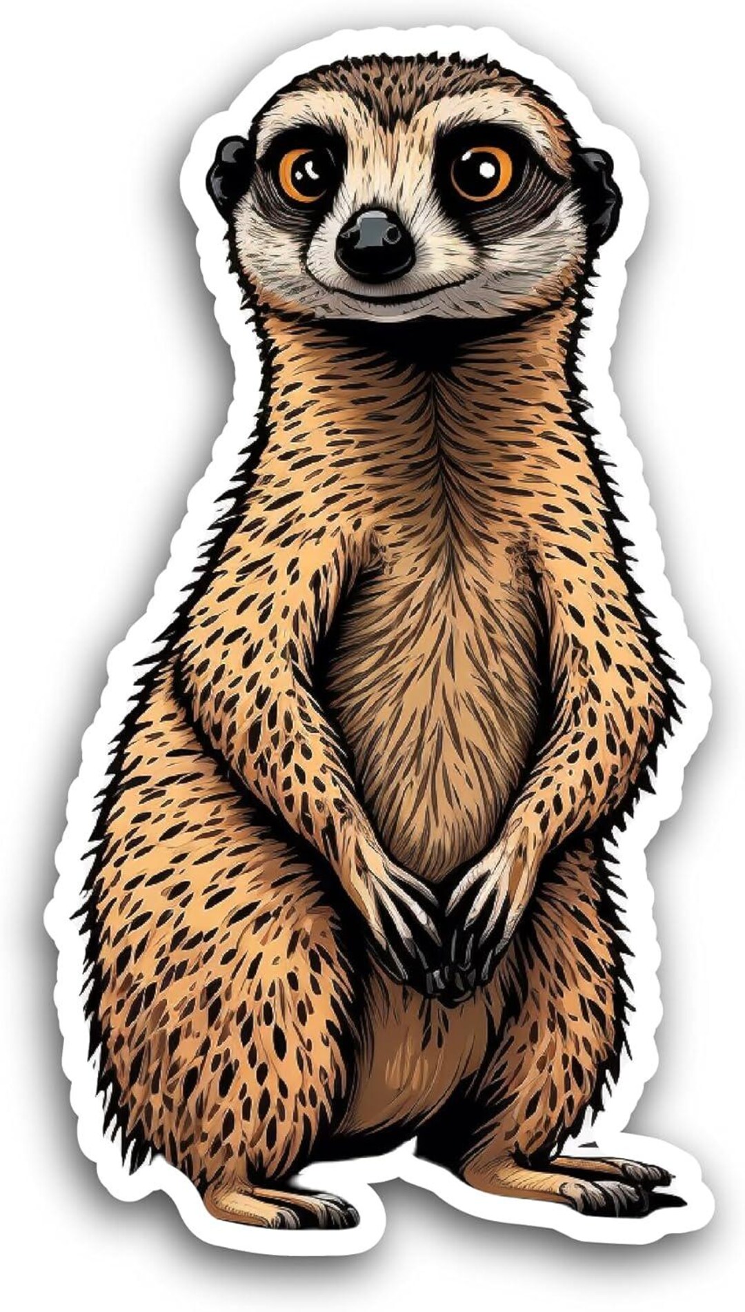 2 (pieces) 3" and 5" Meerkat Sticker, Waterproof Vinyl Decals for Many ...