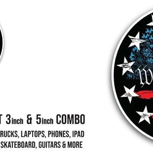 2 (pieces) 3" and 5" We the People Sticker, Waterproof Vinyl Decals for ...