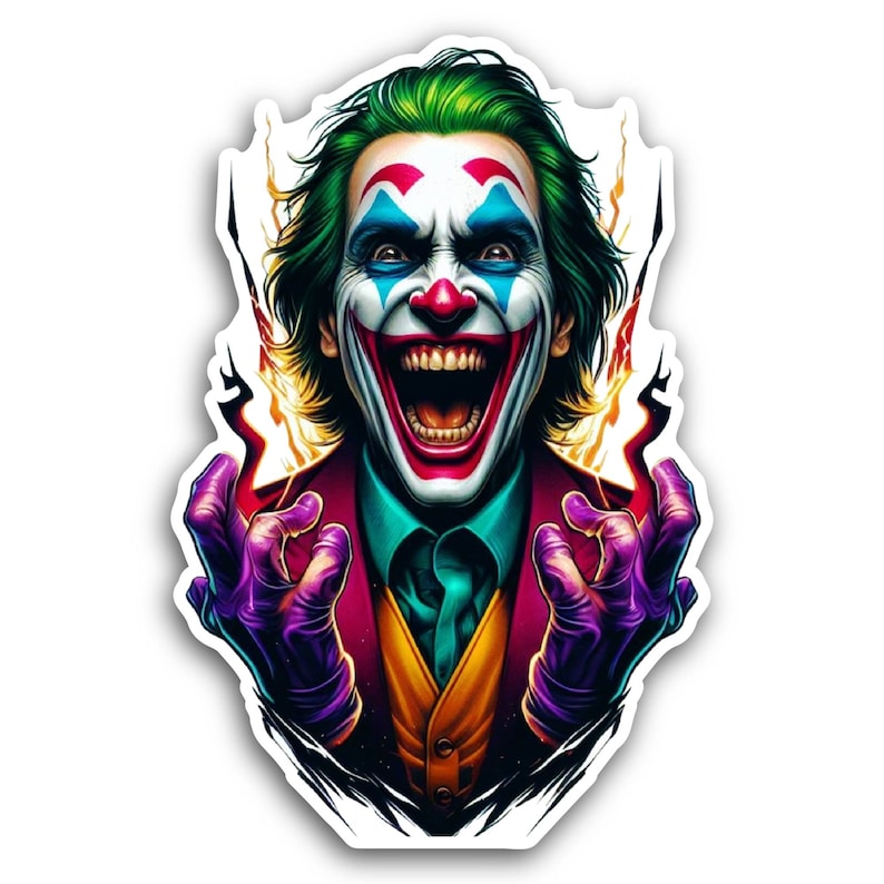 Custom Made Genuine Vinyl Stickers Decals 3" and 5" Joker " Waterproof ...