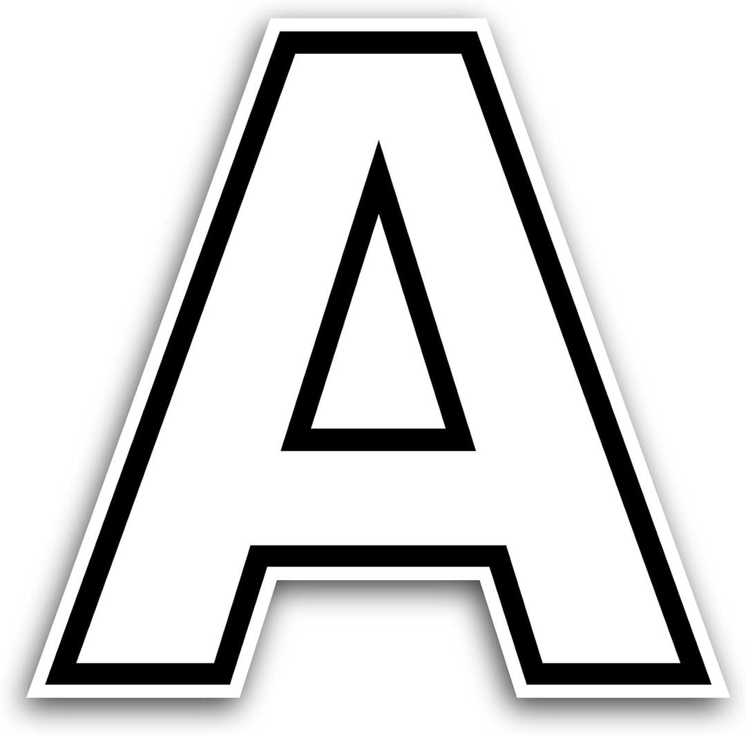 2 (pieces) 3" and 5" Letter A Sticker, Waterproof Vinyl Decals for Many ...