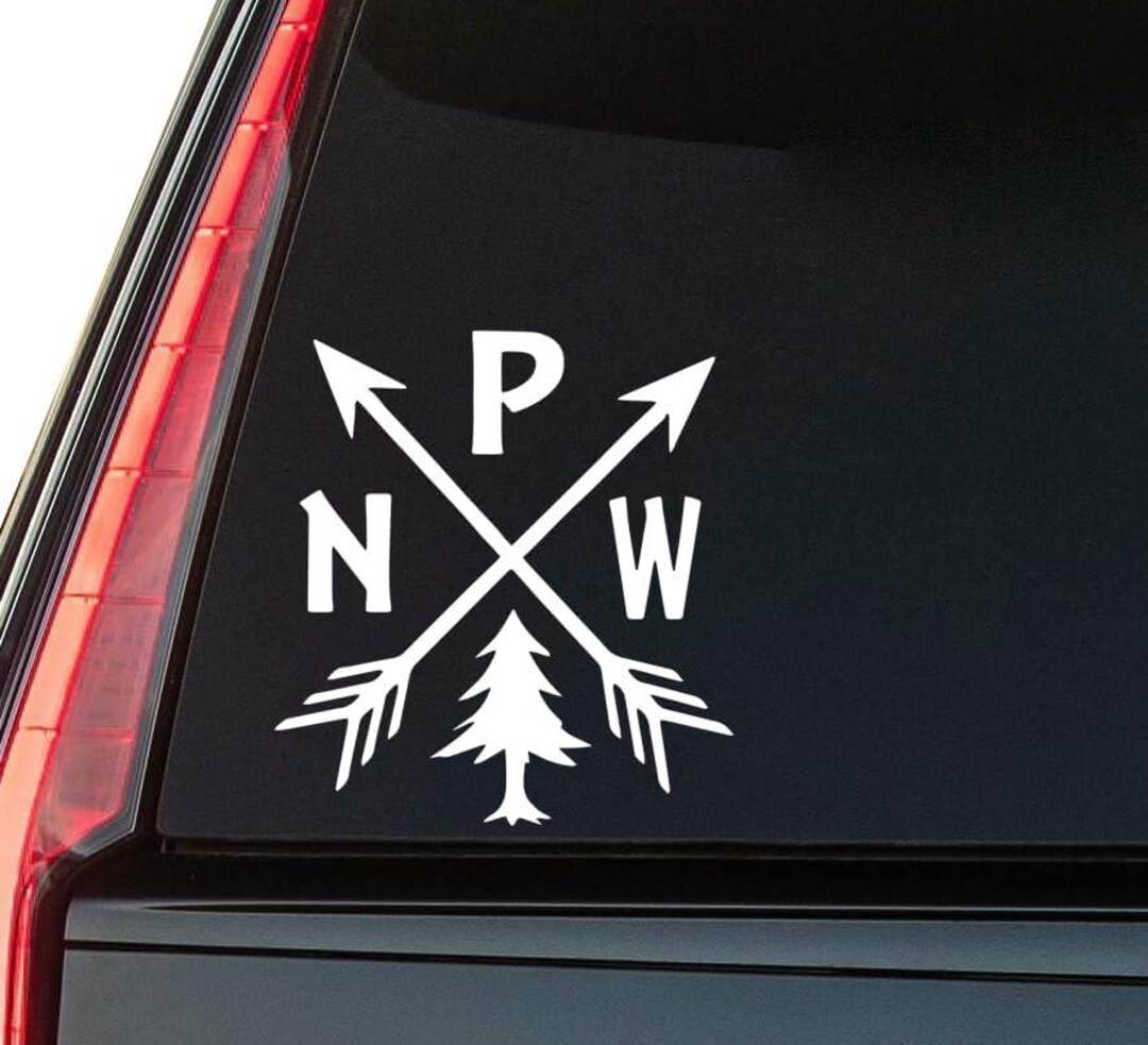 PNW Arrows Window Vinyl Decal Sticker 6" (white), Waterproof Vinyl ...