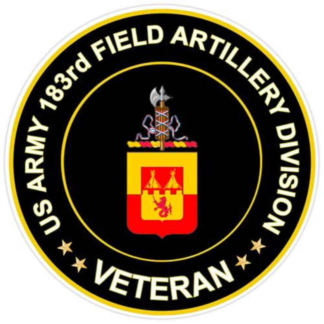 2 (pieces) 3" and 5" Stickers N Decals US Army 183rd Field Artillery ...