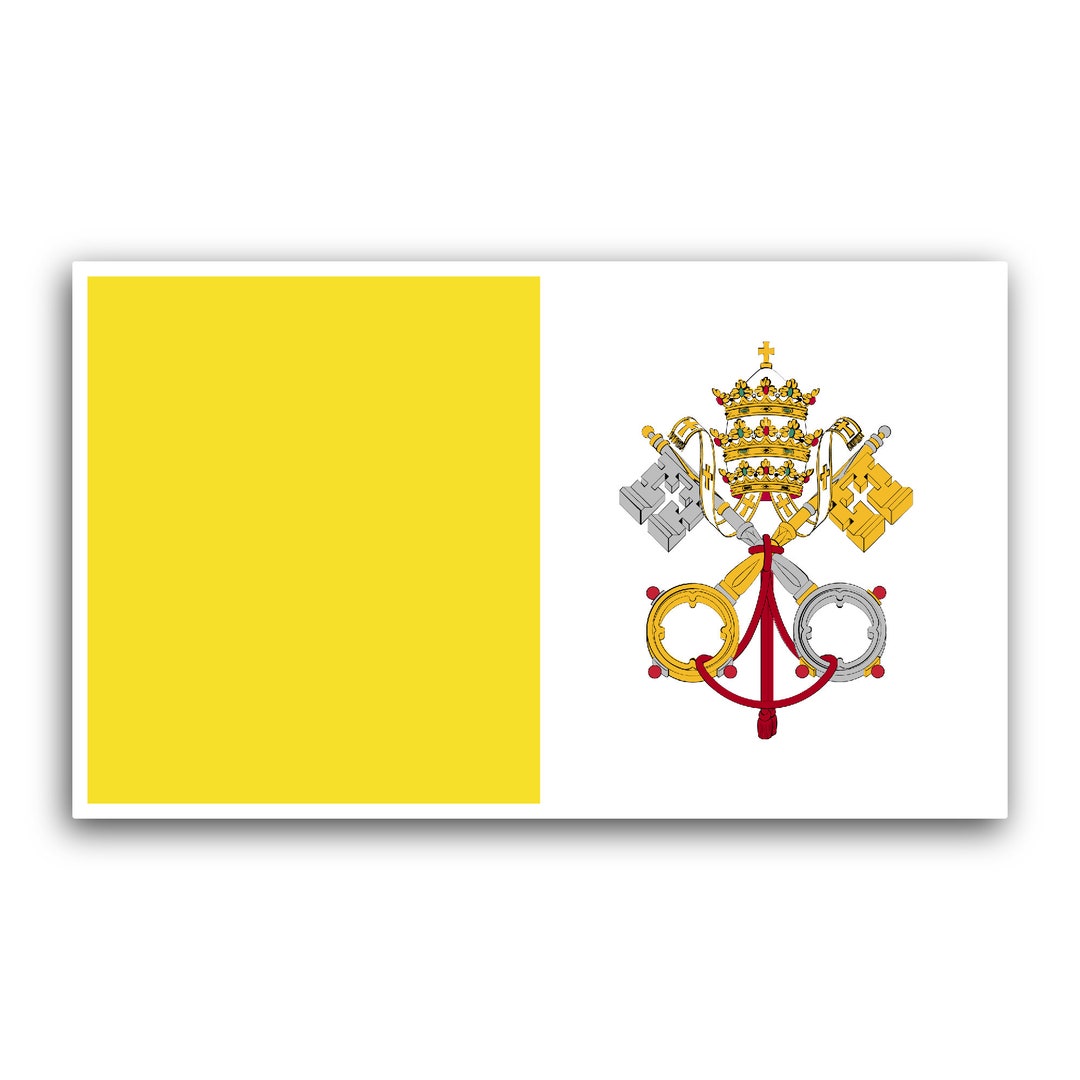 Custom Made Genuine Vinyl Stickers Decals 3 and 5 Vatican City Holy See ...