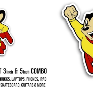 Custom Made Genuine Vinyl Stickers Decals 3" and 5" Mighty Mouse ...