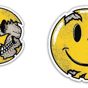 Custom Made Premium Vinyl sticker decals 2 (pieces) 3"" and 5"" Pac-man ...