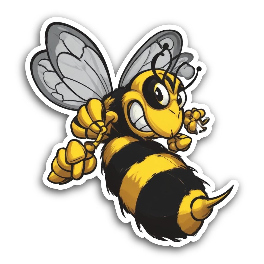 Custom Made Genuine Vinyl Stickers Decals 3 and 5 Angry Bee Sticker ...