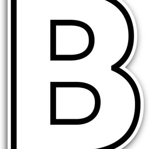 2 (pieces) 3" and 5" Letter B Sticker, Waterproof Vinyl Decals for Many ...