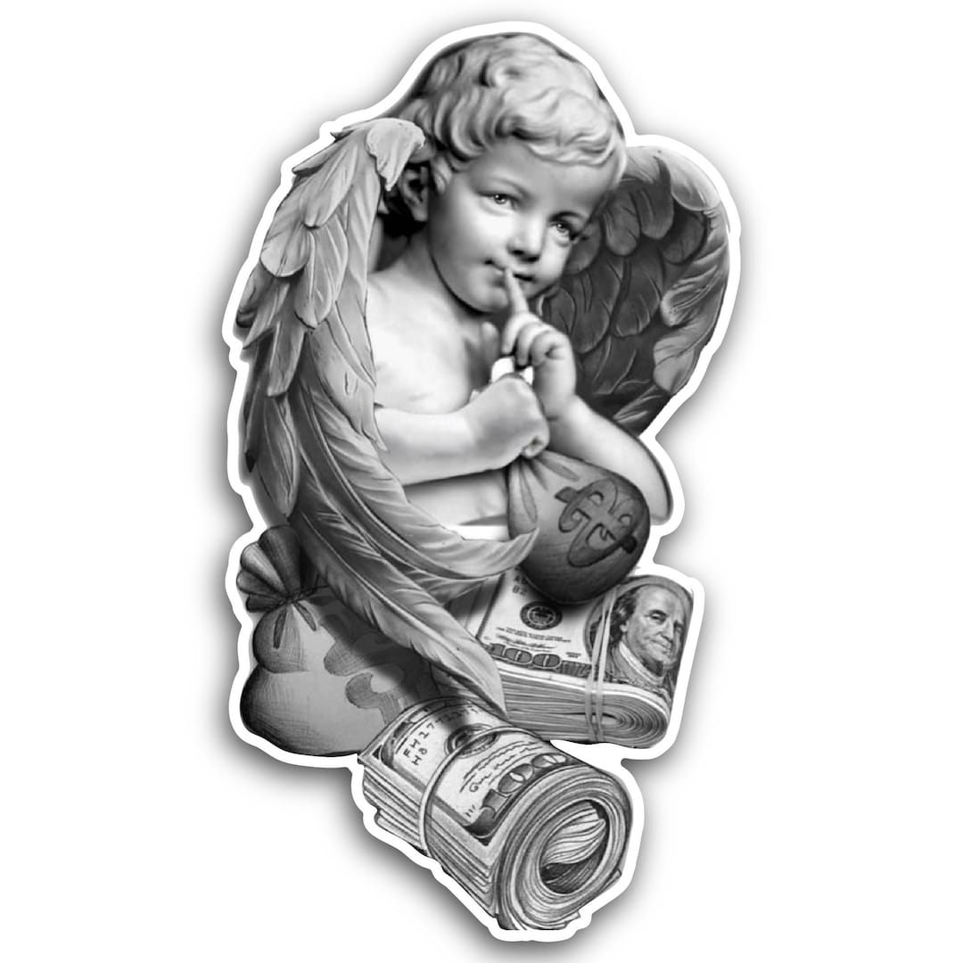 Custom Made Genuine Vinyl Stickers Decals 3 and 5tattoo Angel ...
