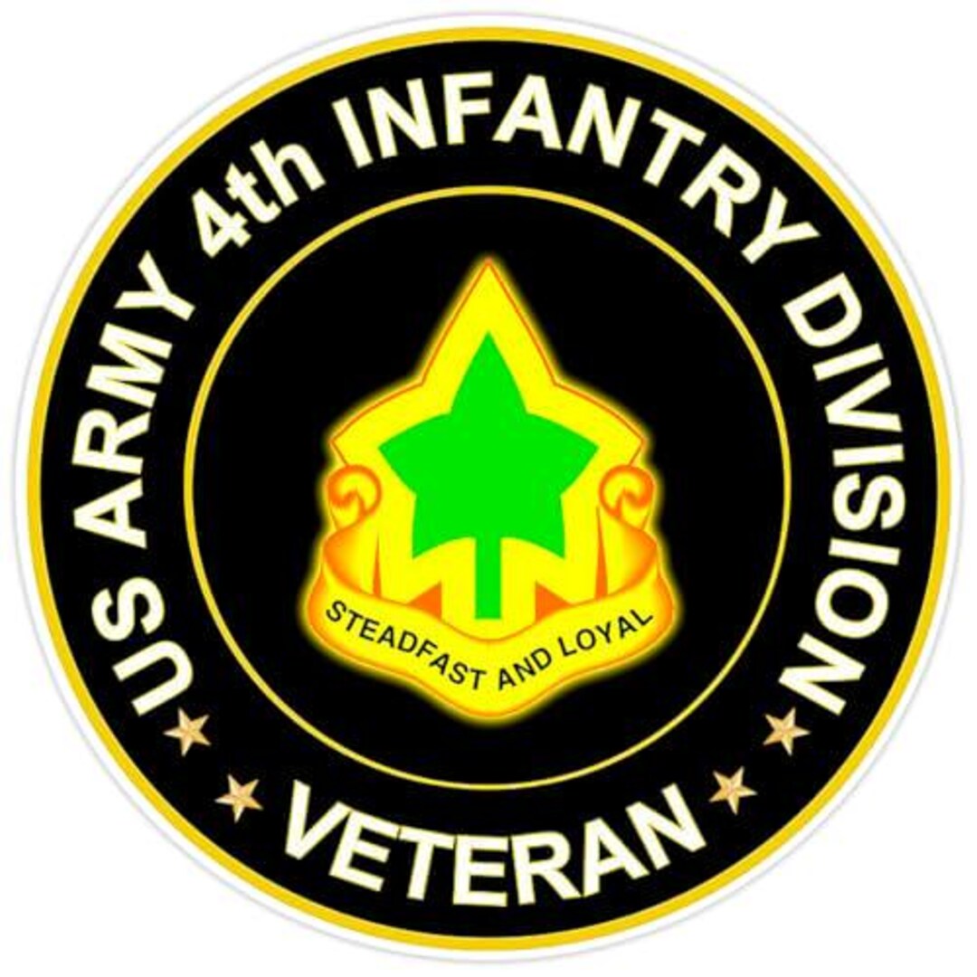 2 (pieces) 3" and 5" Stickers N Decals US Army 4th Infantry Division ...