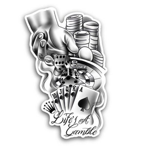 Custom Made Genuine Vinyl Stickers Decals 3 and 5 Lifes A Gamble ...