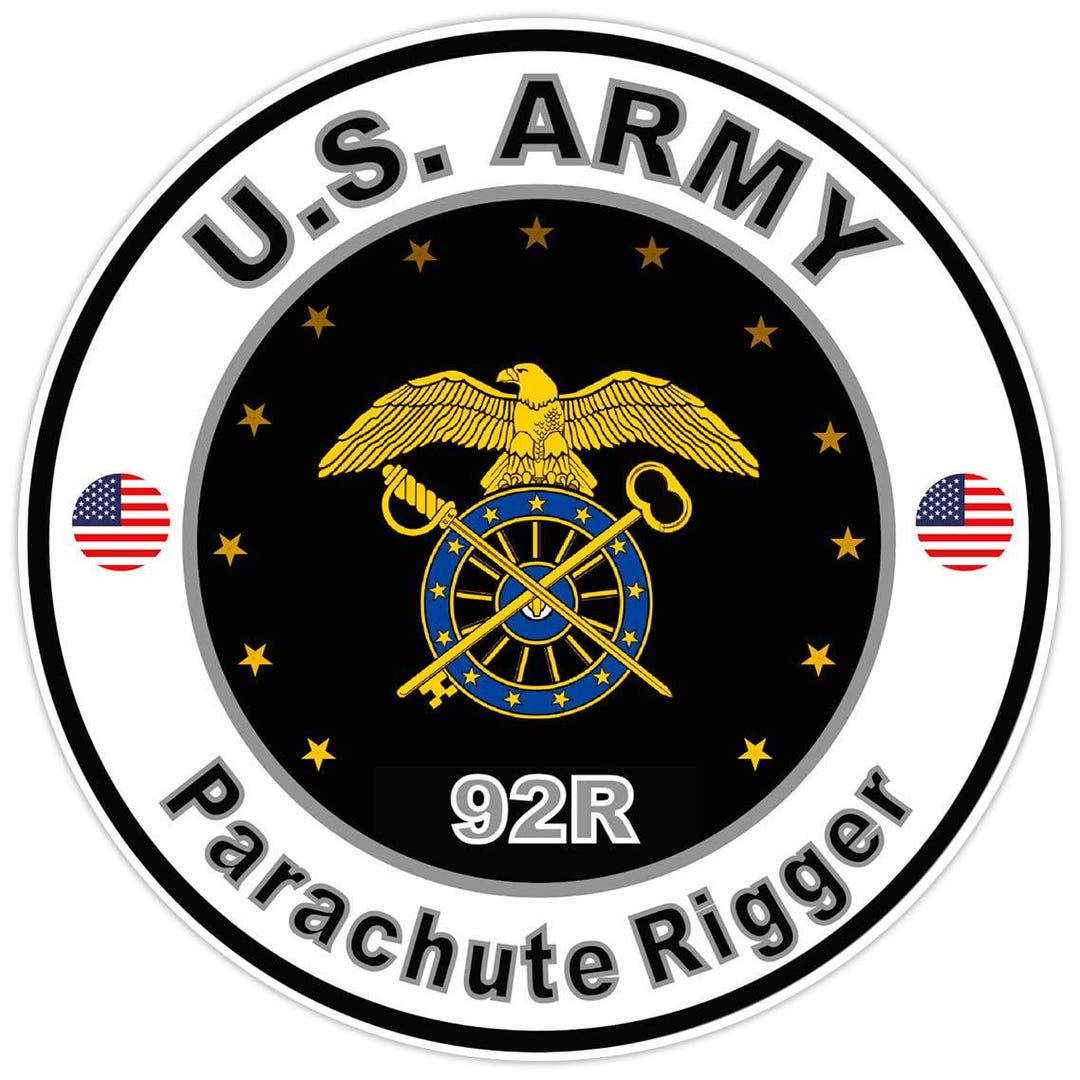 2 (pieces) 3" and 5" Stickers N Decals - Parachute Rigger Sticker Vinyl ...