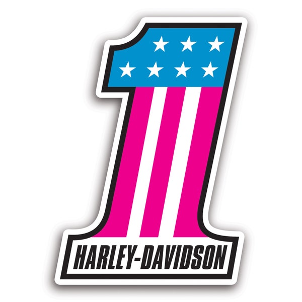 Harley Davidson Number 1 Decal - Etsy