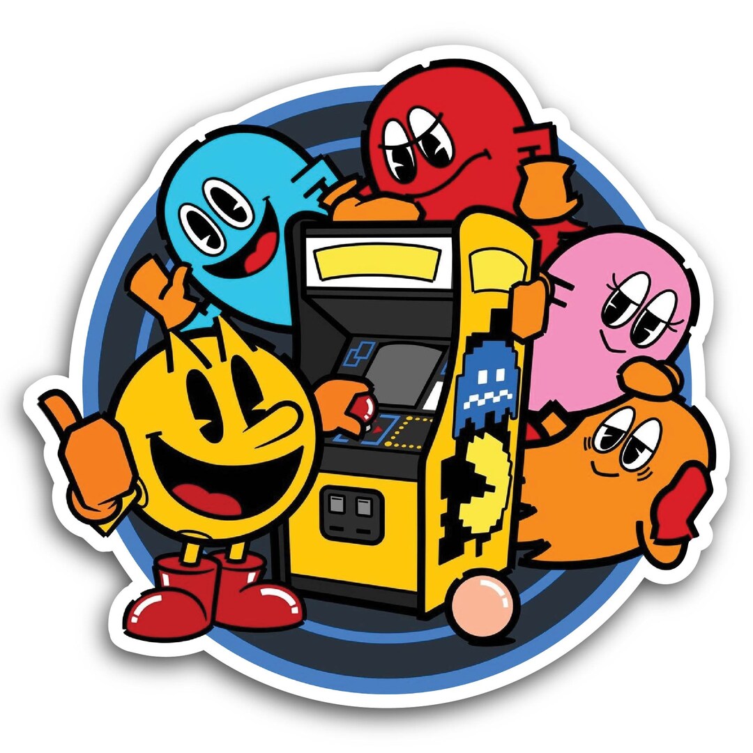 Custom Made Genuine Vinyl Stickers Decals 3" and 5" Pac-man Family ...