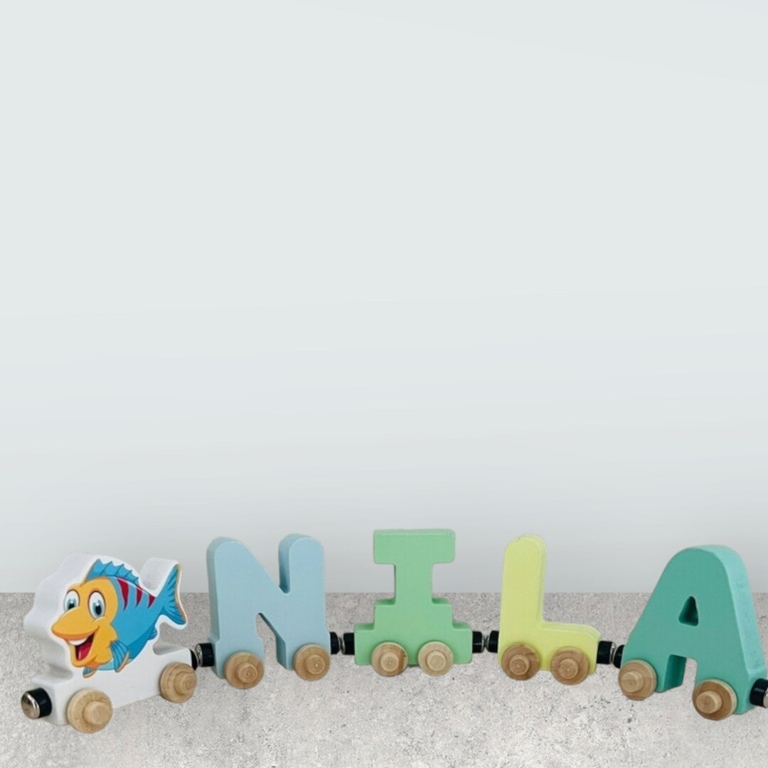 Build Your Own Train With a Rainbow Fish Ocean Theme. Personalized ...