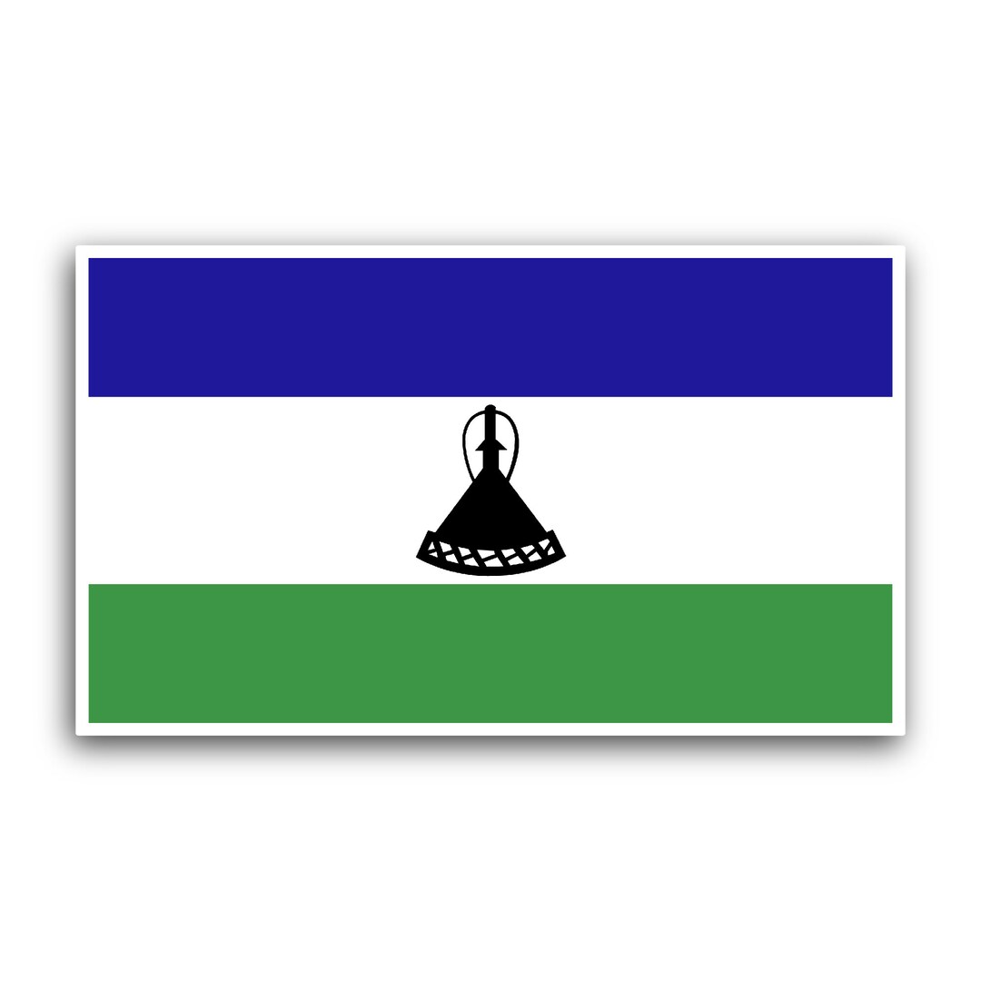 Custom Made Genuine Vinyl Stickers Decals 3 and 5 Lesotho Flag ...