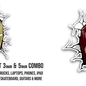 Custom Made Genuine Vinyl Stickers Decals 3" and 5" Iron Man Face Mask ...