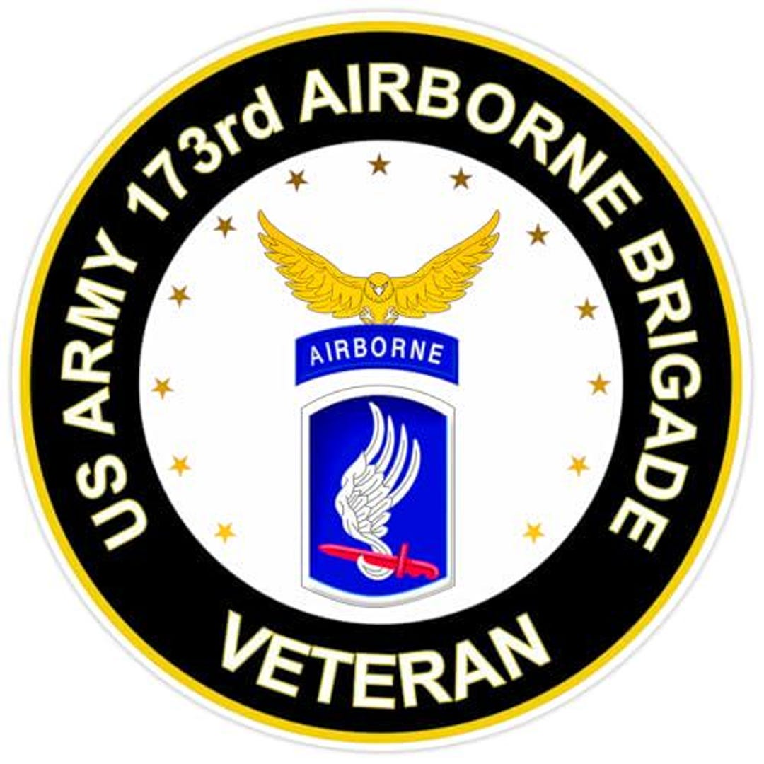 2 (pieces) 3" and 5" Stickers N Decals - 173rd Airborne Brigade Veteran Sticker Vinyl Decal ...