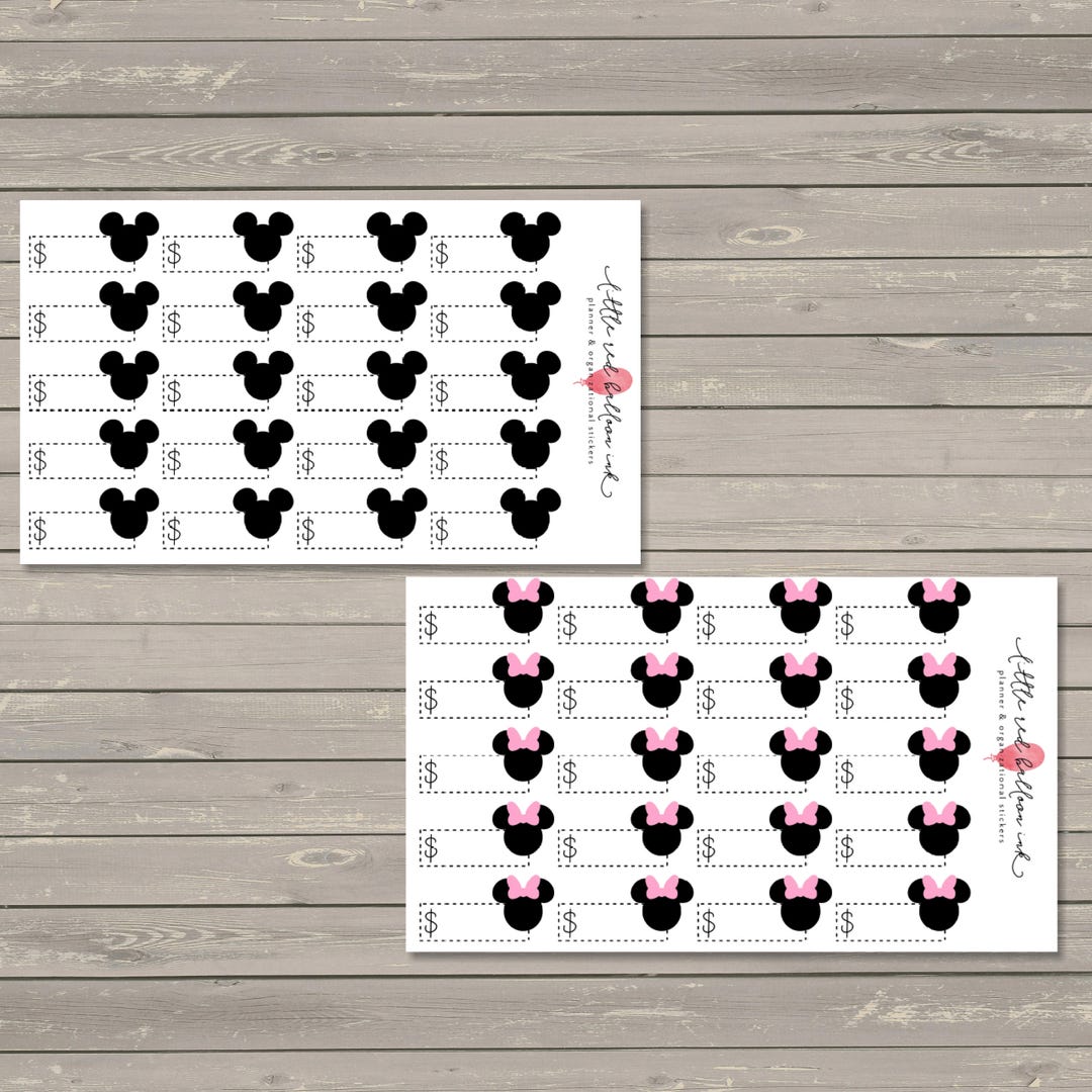 Magical Mouse Payment/savings Tracker Stickers - Etsy Canada