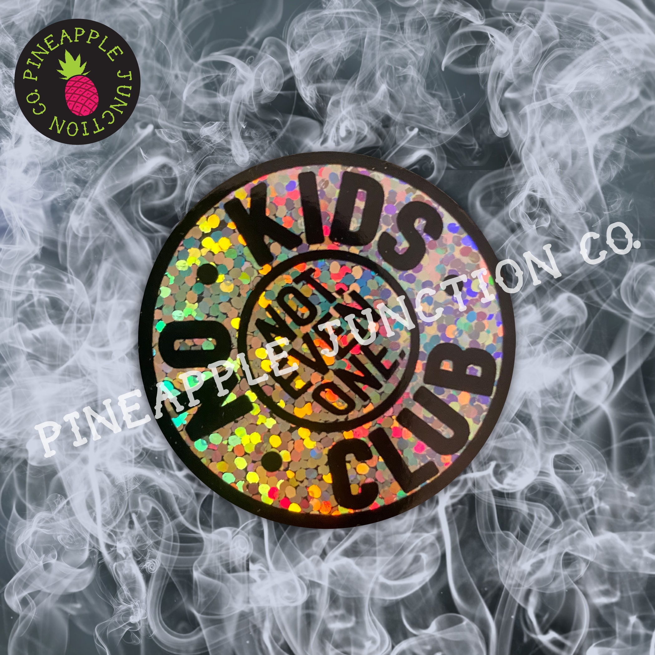 No Kids Club Glitter Holographic Sticker - Childfree DINK Sticker - Etsy