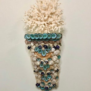 Seashell Wall Sconce Shelf for Home and Coastal Decor, Interior Design ...