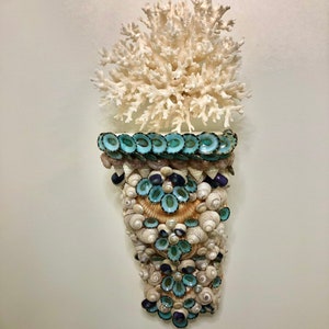 Seashell Wall Sconce Shelf for Home and Coastal Decor, Interior Design ...