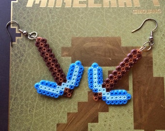 Cute taco mini Perler Bead earrings hama beads pixel art | Etsy