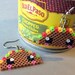 Cute Taco Mini Perler Bead Earrings Hama Beads Pixel Art Geek Jewelry 8 ...