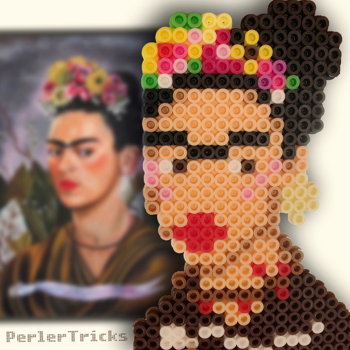 Frida Kahlo Perler Bead aimant 8 bit art histoire geekery - Etsy France