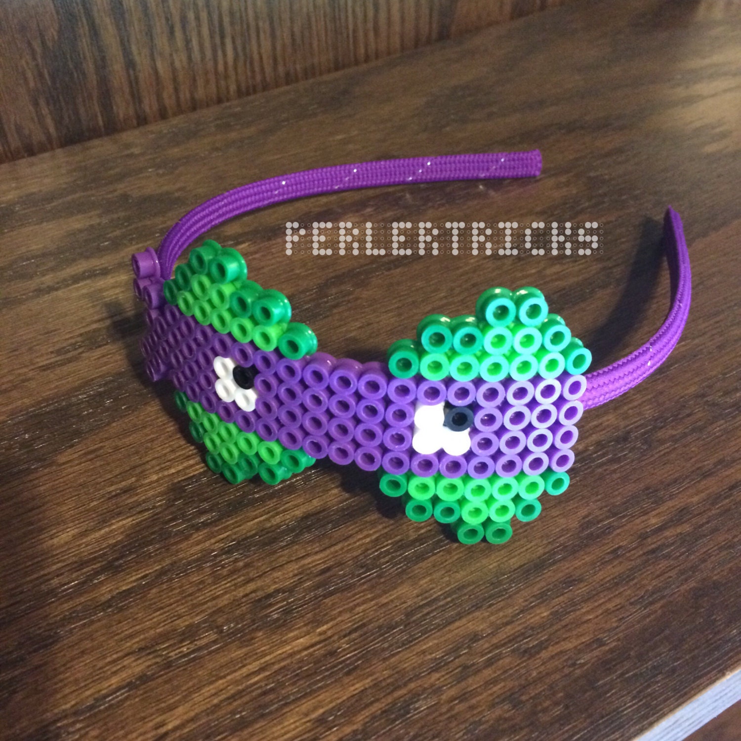 Purple Donatello 8 Bit Pixel Art Turtle Perler Bead Headband - Etsy