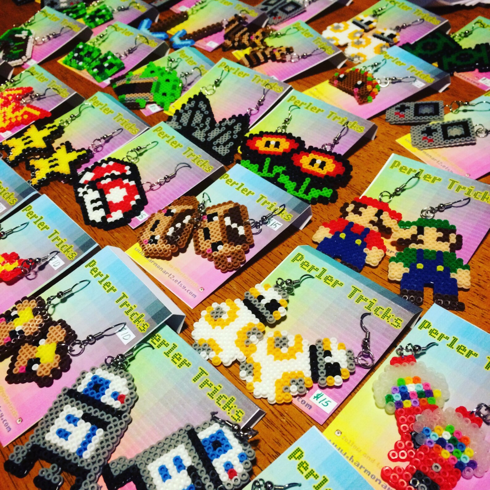 Emoji Poop Mini Perler Bead Earrings Hama Beads Pixel Art - Etsy