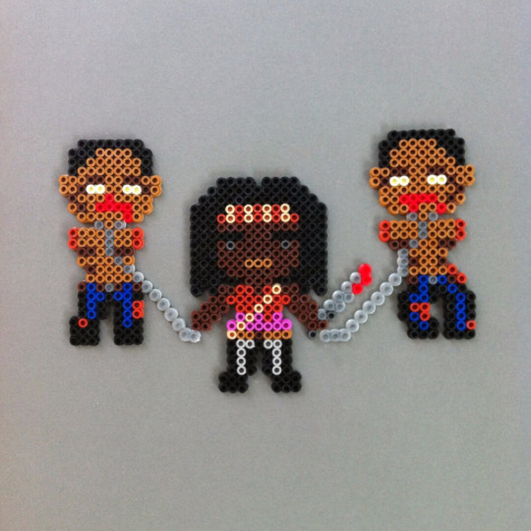 Female Zombie Slayer Alone Perler Beads Magnet Hama Bead Horror Decor ...