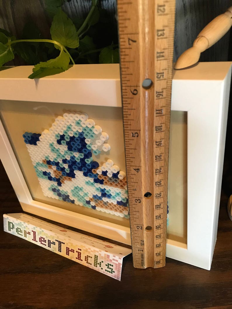 The Great Wave off Kanagawa Perler Bead Framed Art Hokusai 8 - Etsy Israel
