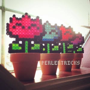 Perler Bead Potted Flower Plant 8bit Pixelated Classic - Etsy