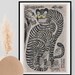 Talismanic Tiger Vintage Japanese Painting 20th Century Poster Japan ...