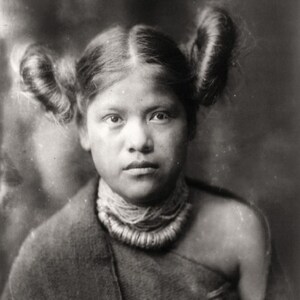 Hopi Hair Style Native American Indian Print, Wall Art - Indigenous ...