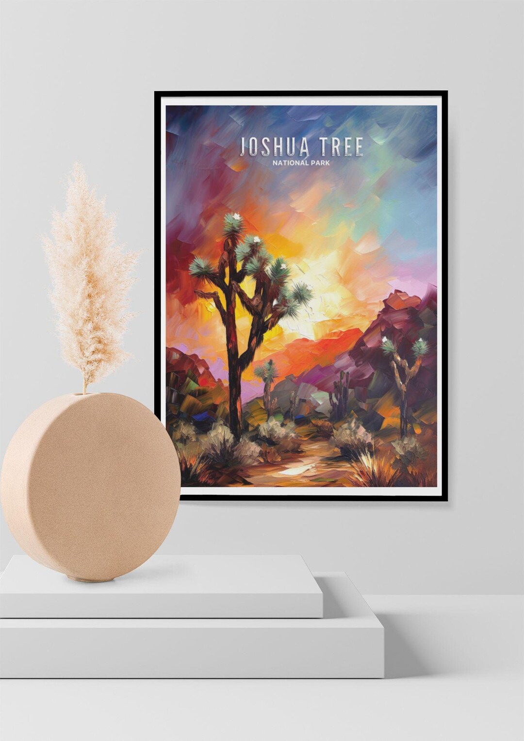 Joshua Tree Wall Art Painting Poster Wall Art Print Travel Print Home ...