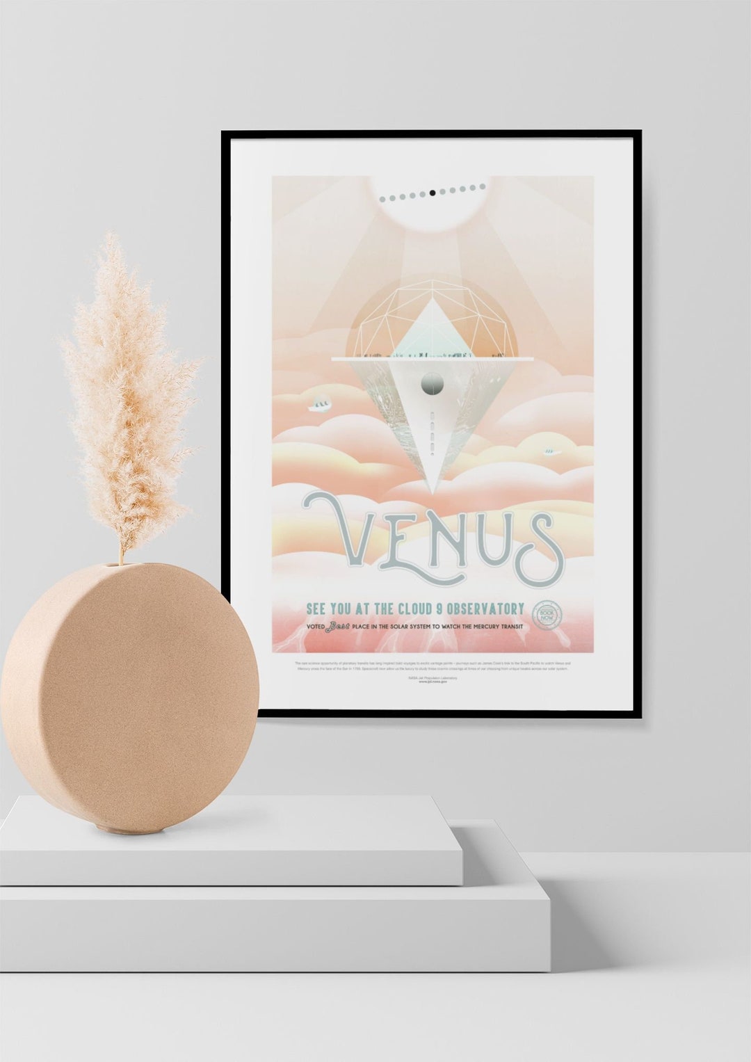Venus - NASA Futuristic Space Travel Poster Retro Wall Art Print Venus ...
