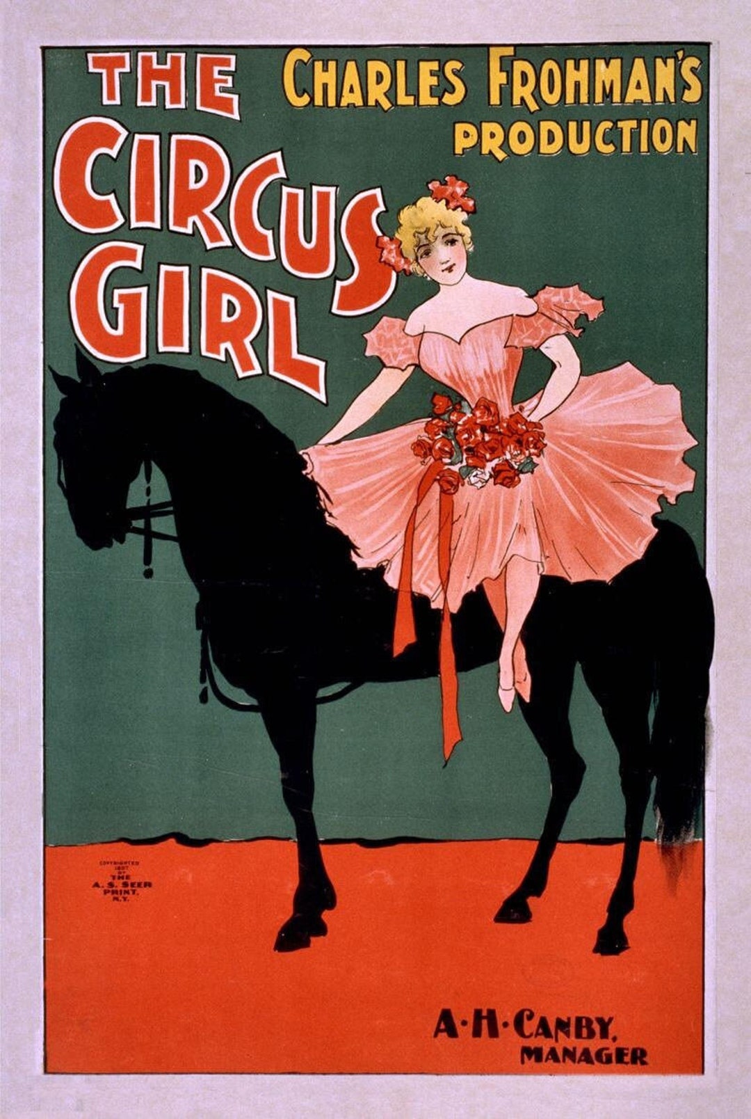 Vintage Circus Girl Poster Print, Retro Circus Advert Wall Art Horse ...