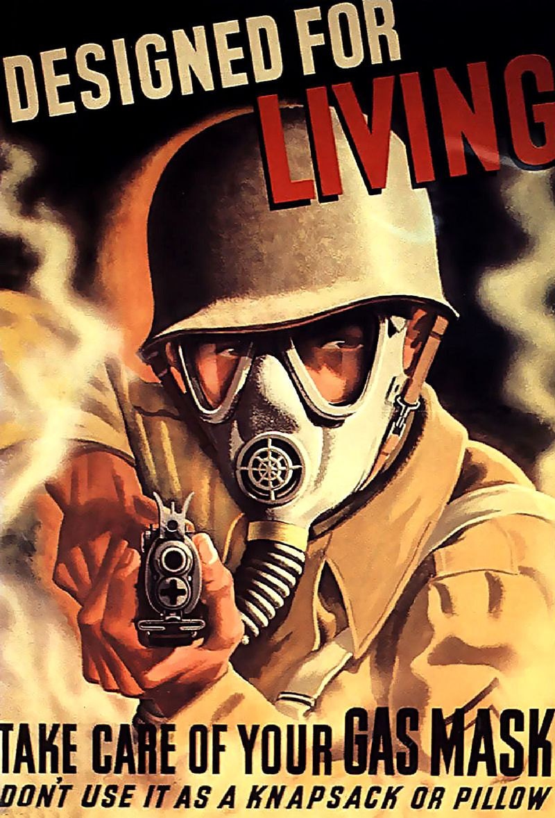 Ww2 Gas Mask Poster