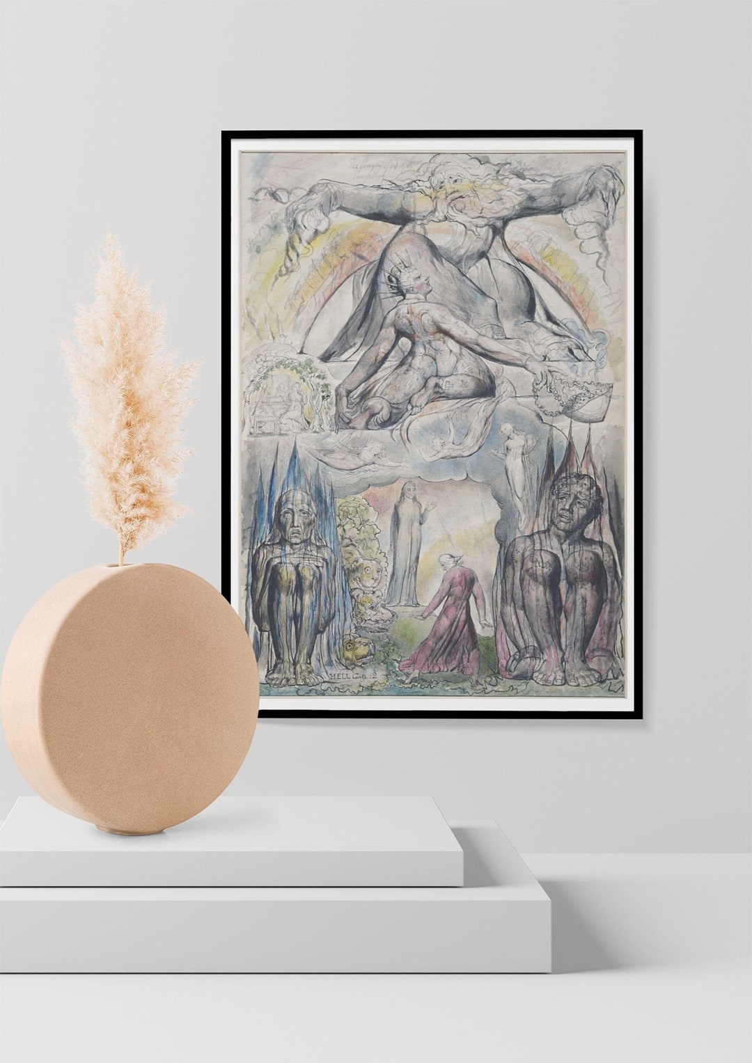 William Blake Print the Mission of Virgil Inferno Into Virgil Mythology ...