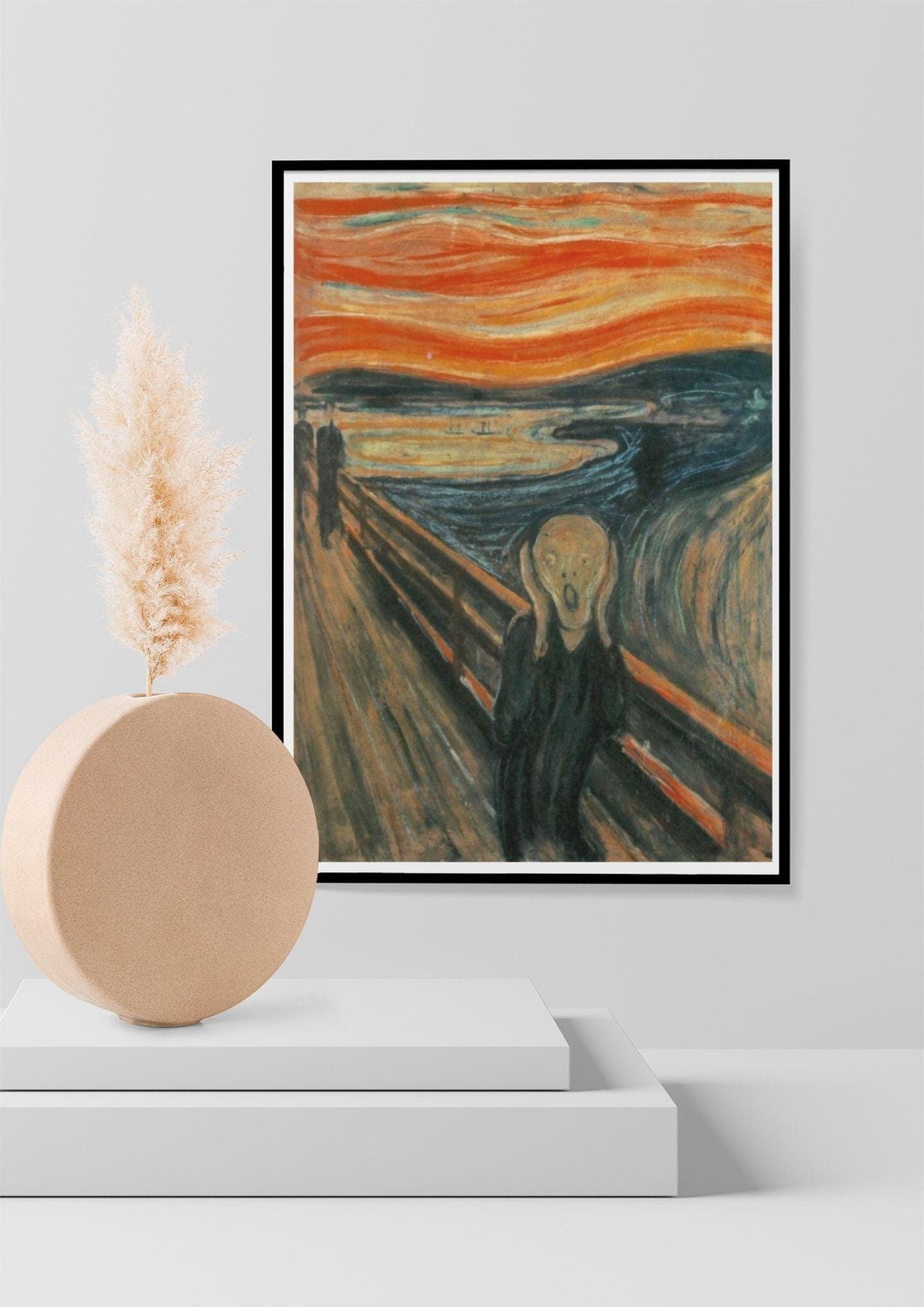 The Scream - Edvard Munch 1893 Vintage Reproduction Poster Wall Art ...