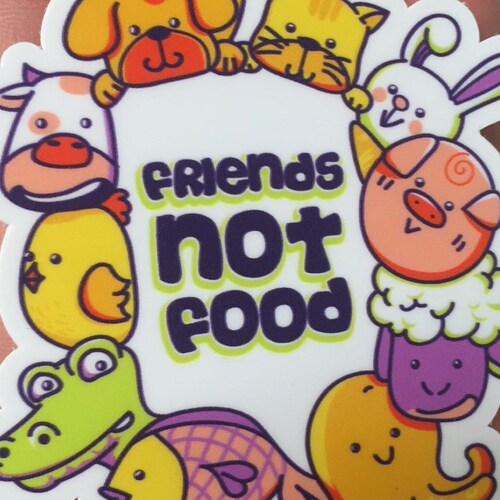 Friends Not Food Sticker - Etsy