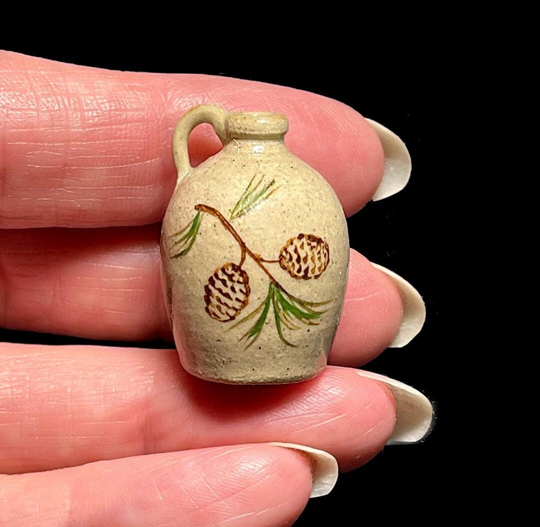 IGMA Jane Graber Pottery - Single Handle Pine Cone Jug - Dollhouse ...